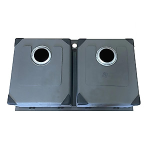 Sinber 33" x 22" x 9" Drop In Double Bowl Kitchen Sink with 18 Gauge 304 Stainless Steel Satin Finish HT3322D-9-S (Sink Only)