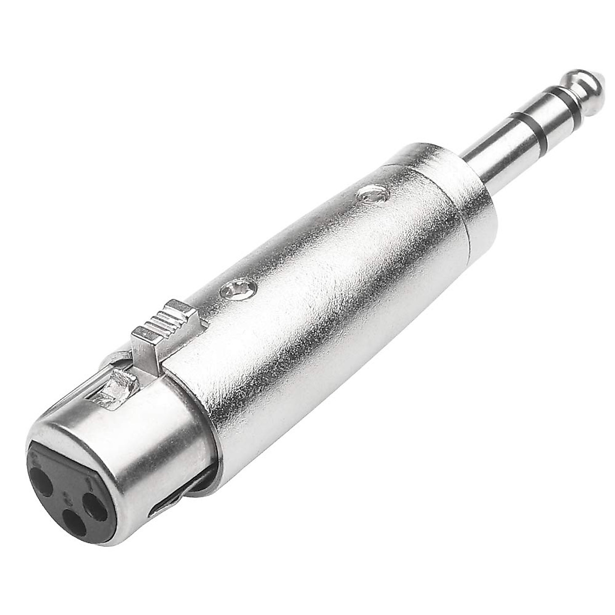 Disino Female XLR to 1/4 Inch TRS Adapter,Balanced XLR Female to Quarter Inch Male Jack Converter Audio Connector - 2 Pack