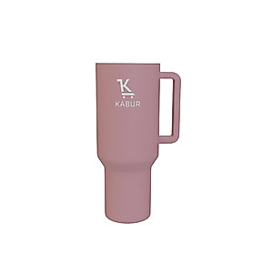 KABUR Hydro Tumbler 40oz - Premium Stainless Steel Travel Mug with Vacuum Insulation, Extra Lid, Straw, and Cupholder-Friendly Design. (Mauve, 40oz)