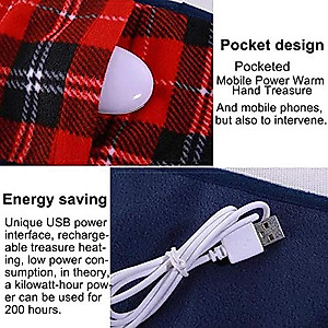YTFU USB Electric Heated Throw Blanket,Winter Warming Heating Blanket Throw,Electric Heated Shawl and Lap Blanket Emergency Blanket for Car Home Office Traveling Camping