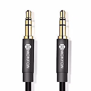 Aux Cable Extension Cord 3.5mm Male to Male Stereo Audio Adapter Headphone 3-Pole Jack Gold Plated for Phone, Tablet, Car/ Home Stereo and More 3ft (Black)