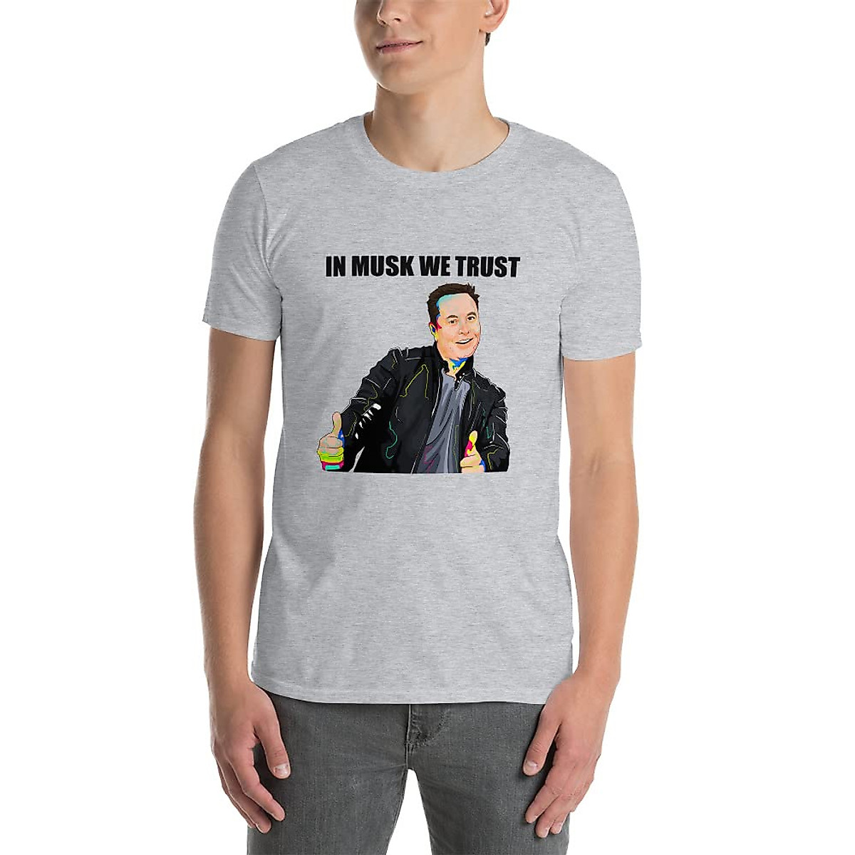 Elon Musk Shirt T-Shirt in Musk we Trust Sport Grey