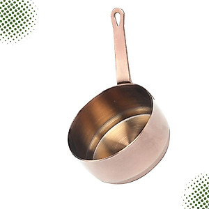 Hemoton Coffee Creamers Dip Bowls Condiment Bowls 100ML Stainless Steel Soy Sauce Dish Mini Ramekin Cups with Handle for Dipping Vinegar BBQ Pudding Cake 50ml Tea Kettle Stainless Steel