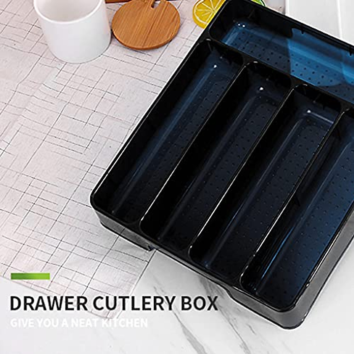Ruzida Kitchen Tools Drawer Organizer Tray Spoon Forks Cutlery Separation Finishing Rack Storage Box