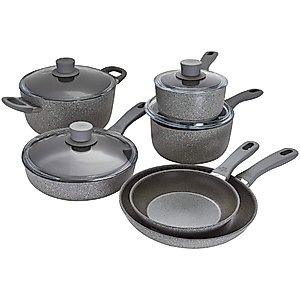 Ballarini Parma Plus by HENCKELS 10-pc Aluminum Nonstick Cookware Set, Made in Italy