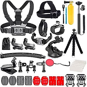 TANSUO Action Camera Accessories Kit Set for GoPro Hero 11 10 9 8 Max 7 6 5 4 Black GoPro 2018 Session Fusion Silver White Insta360 DJI SJCAM APEMAN AKASO and Others Cameras (28in1)