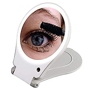 Floxite Circle Lighted and folding Vanity & Travel 10x Mirror (Pack of 1)