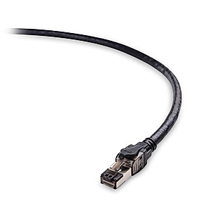 Cable Matters 40Gbps Short Cat 8 Ethernet Cable 3.3 Feet / 1m (Shielded Cat8 Ethernet Cable, Cat 8 Cable, Category 8 S/FTP Cable) in Black, up to 40Gbps