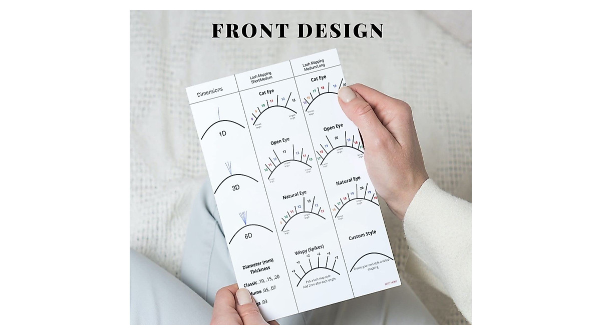 Bellemory Lash Map Chart: Eyelash Extension Beginner Training