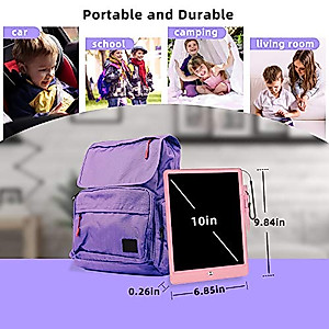 LCD Writing Tablet,10 Inch Drawing Tablet Kids Tablets Doodle Board Electronic Drawing Board for Adults and Kids Ages 3+ (Pink)