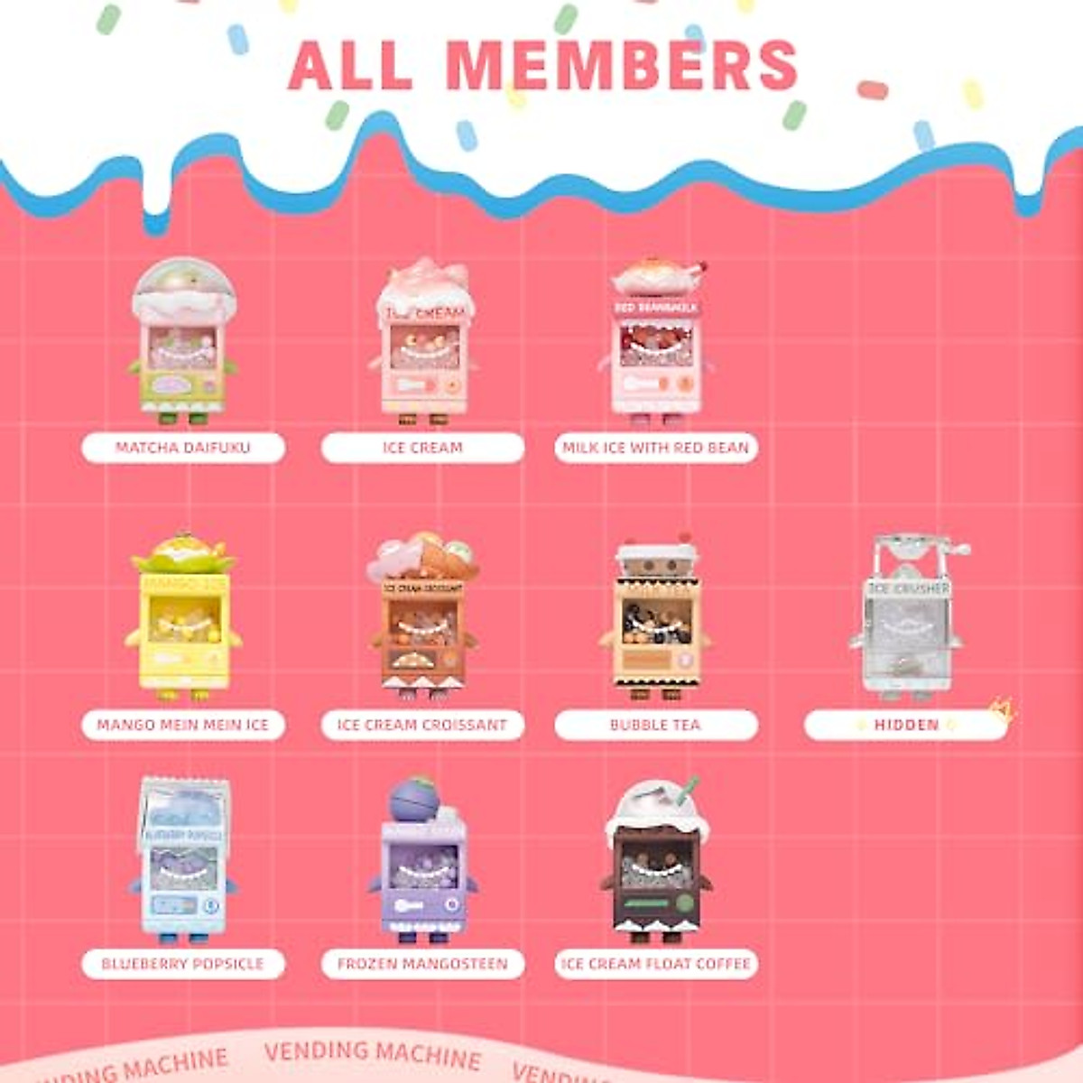 HAOHAINA Memory Vending Machine Series 1PC Blind Box Action Figure Popular Collectible Toy Cute Figure Creative Gift for Christmas Birthday Holiday