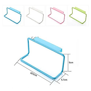 Modern Kitchen Over Cabinet Plastic Towel Rack, Hang on Inside or Outside of Doors, Storage and Organization for Hand and Dish Towels, Rag(White)