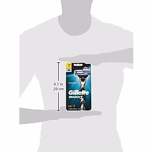 Gillette Mach3 Mens Razor with 1 Handle and 2 Razor Blade Refills