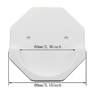 Curtain Rod Holder MEETOOT 2pcs Shower Curtain Rod Mount Holder For Wall Adhesive Bathroom Shower Rod Tension Retainer Hexagonal White with Screws DIY Shower Rod