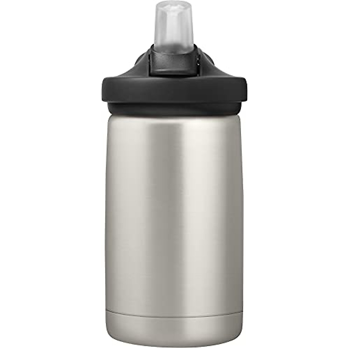 CamelBak Eddy+ Kids 12 oz Bottle, Insulated Stainless Steel with Straw Cap - Leak Proof When Closed, Bare Steel