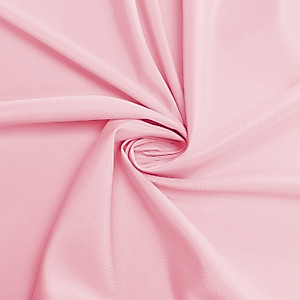 sancua Round Tablecloth - 90 Inch - Water Resistant Spill Proof Washable Polyester Table Cloth Decorative Fabric Table Cover for Dining Table, Buffet Parties and Camping, Pink