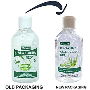 Raslok Aloe Vera Gel | 100% Pure Natural Aloe Gel For Moisturizing Face Skin & Hair Care,Durable Moisturizing Hydrating Soothing, Non-Sticky (7.76 OZ)