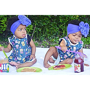 BapronBaby PBJ Pals Bapron - Soft Waterproof Stain Resistant Bib - Machine Washable - 6m - 5yr - (Sz Baby/Toddler 6m-3T)