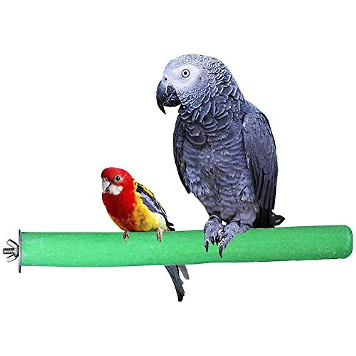 Yuecoofei Bird Platform,pet Toys,3pcs Parrot Perch Stand Toy, Bird Cage Perch Toy Random Vibrant Colors of Quartz Sand Covered Wood Platform Paw Grinding Stick for Parrot Bird