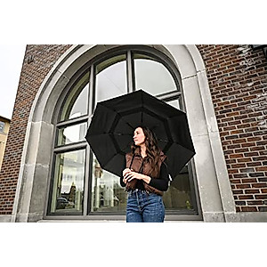 ShedRain WindPro - Vented Auto Open Auto Close Portable Compact Travel Umbrella for Rain and Wind with Teflon