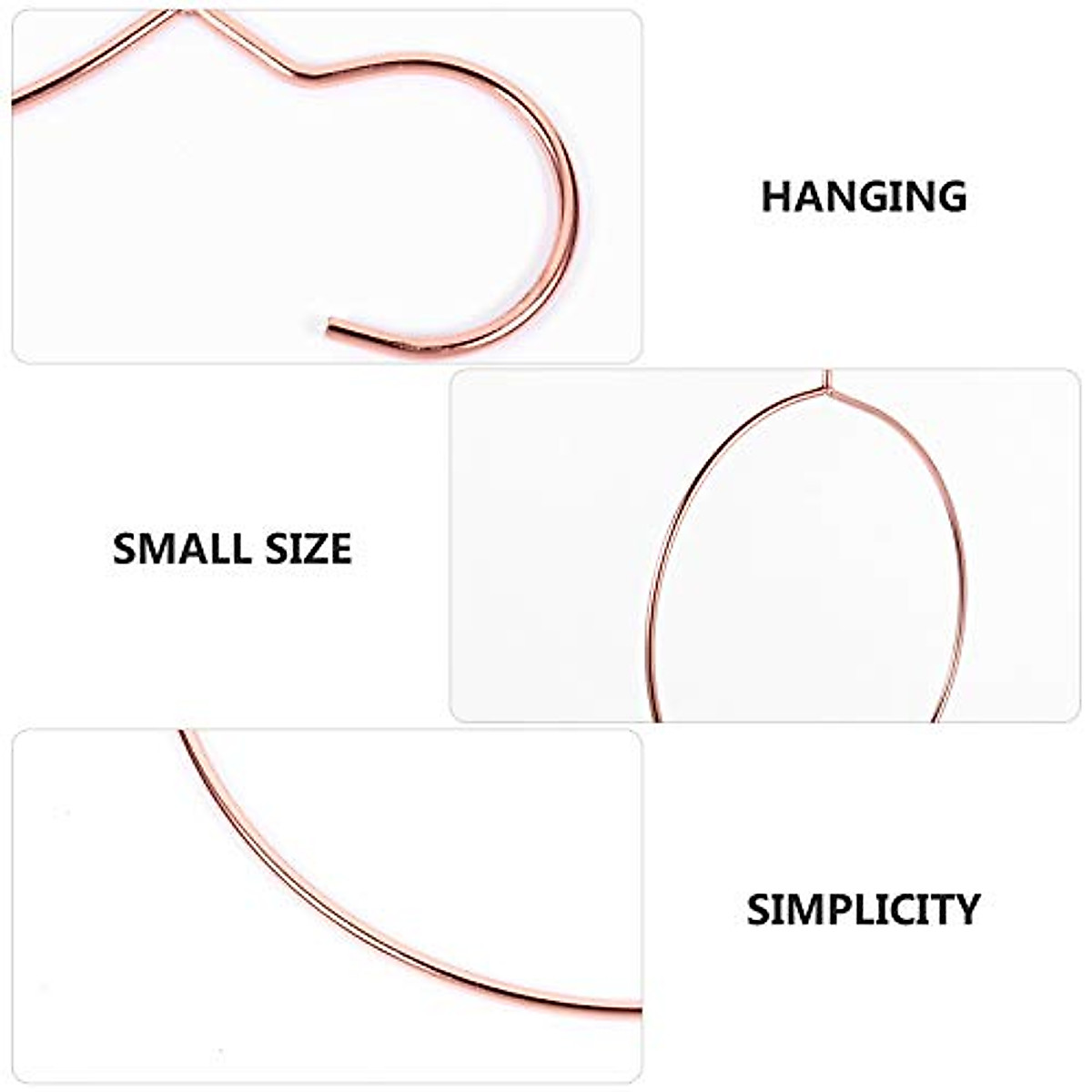 Cabilock Sock Dryer Stainless Steel Round Tie Hanger Belt Silk Scarf Ring Storage Closet Hanger (Rose Gold) Clothes Hangers