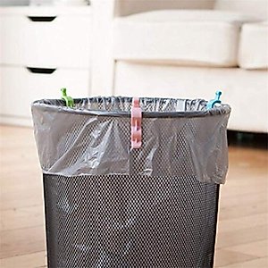U-M PULABO DurableCreative Colorful Trash Can Clip Garbage Bag Fixed Clip Household Trash Can Anti-Slip Holder, 6Pcs/Set Adorable Quality & Practical