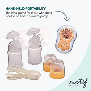 Motif Medical, Duo, Portable Double Electric Breast Pump, Easy, On-The-Go Pumping, Ideal for Travel Moms