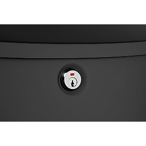 Architectural Mailboxes Princeton Galvanized Steel, Locking, Wall Mount Mailbox, 2572B-10, Black, Medium Capacity