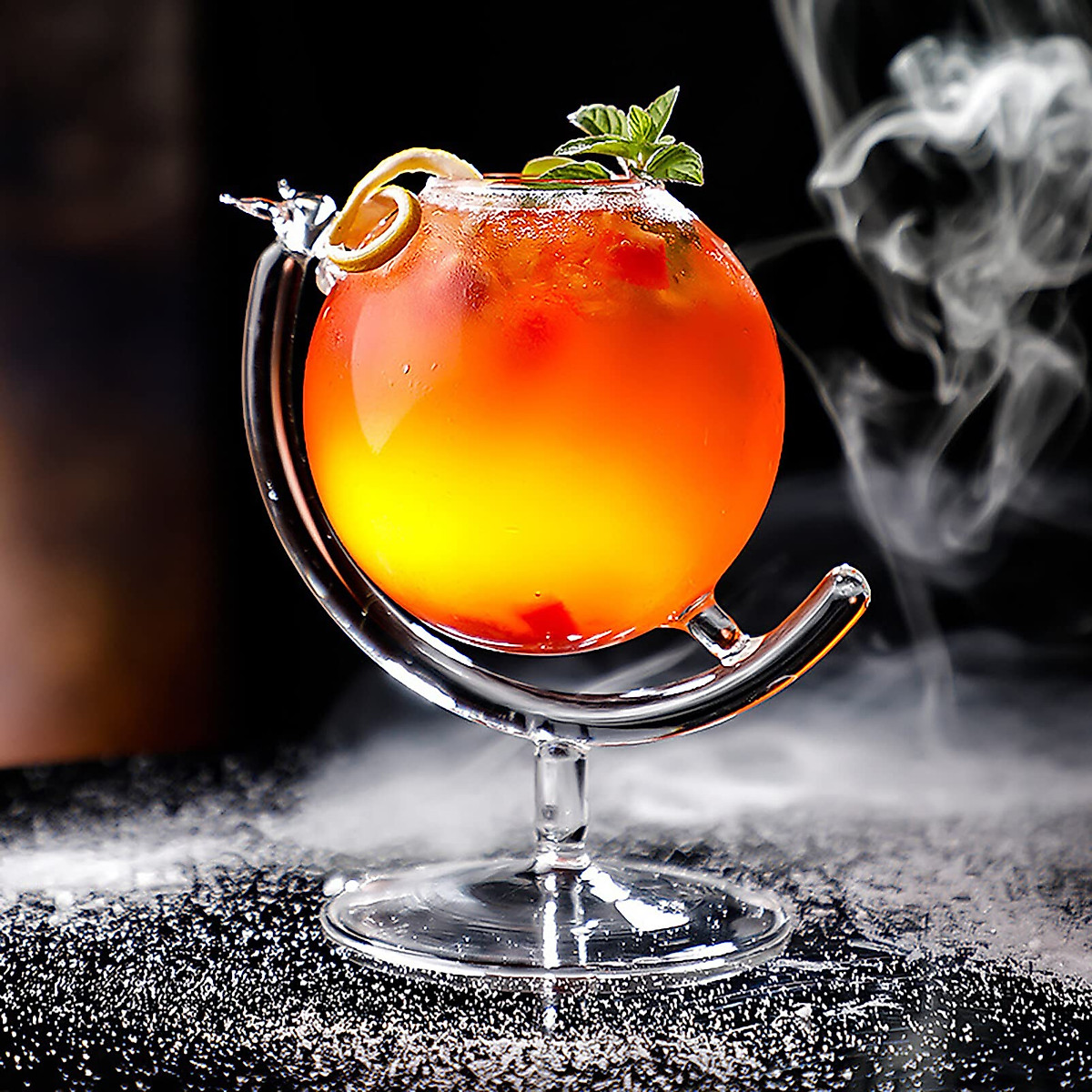 Cocktail Glasses Set of 4, Wine Glasses Cocktail Cups Wine Globe Decanter Fancy Fun Cocktail Glasses for Home Bar Club Party Novelty Drinking, Juice, Wine