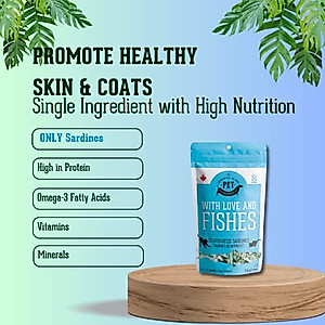The Granville Island Pet Treatery Pure Proteins with Love and Fishes Sardine Treats for Dogs & Cats, 210 Gram