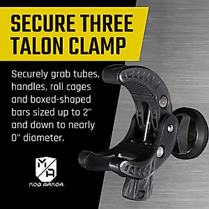 Mob Armor MobNetic Claw with 360° Rotation - Bar Mount for Golf Carts, Strollers, or Any enclsoed cab Vehicle with Round or Square Tubes- Universal Car Magnetic Phone Mount, Assembled in USA - Black