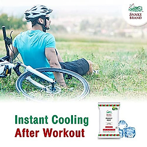 Snake Brand Cooling Body Wipes Instant Ice Eco Friendly Tissue Relaxing Original Classic Scent, 3 Packs x 10 Sheets - Daily Use Body Wipes