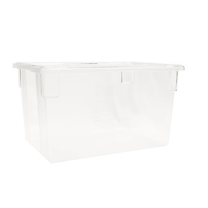 Rubbermaid Commercial Products-Food Storage Box/Tote for Restaurant/Kitchen/Cafeteria, 21.5 Gallon, Clear (FG330100CLR)