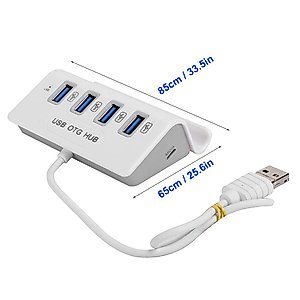 USB Splitter, Docking Station, Stable 480Mbps Practical 4-in-1 Plug and Play for Computer Desktop