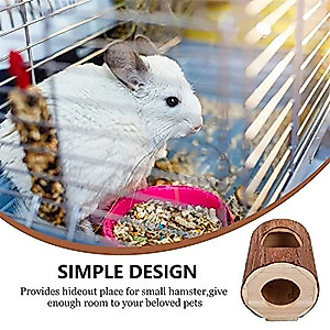TDDGG 1 Pc Chinchilla Natural Tree Hole Tunnel Toy Hamster Wooden House Tree Trunk Hamster Hideout Pet Supplies Squirrel Feeder
