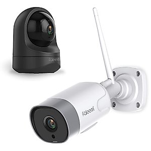 Faleemi Indoor/Outdoor Home WiFi Security Camera, Wireless Network IP Camera with Night Vision, Motion Detection, 2-Way Audio, SD Card Slot