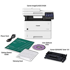 Canon imageCLASS D1620B All-in-One Wireless Monochrome Laser Printer - Print Scan Copy - 45 ppm, 600 x 600 dpi, 5" Touch Panel, 1GB Memory, 8.5" x 14", Auto 2-Sided Printing, 50-Sheet ADF, Ethernet