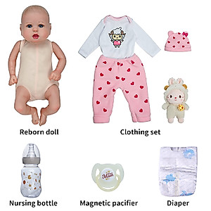 BABESIDE Lifelike Reborn Baby Dolls Bailyn - 20 in Realistic-Newborn Baby Dolls Soft Body Reborn Baby Girl with Gift Box & Toys for Kids 3+
