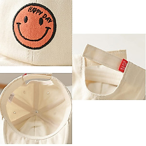 Baby Baseball Cap Toddler Infant Sun Hat Breathable Kids Boys Girls Cute Cap Hat for Spring Summer (White)