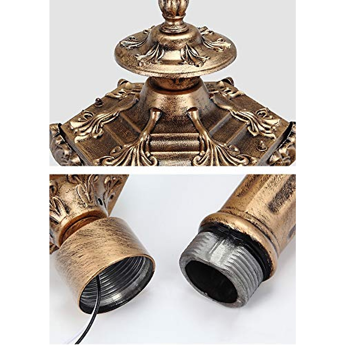 ZZYJYALG E27 European Home Garden High Rod Light Outdoor Waterproof Community School Lawn Street Lantern Light Hotel Villa Garden Park Column Light Landscape Lamp