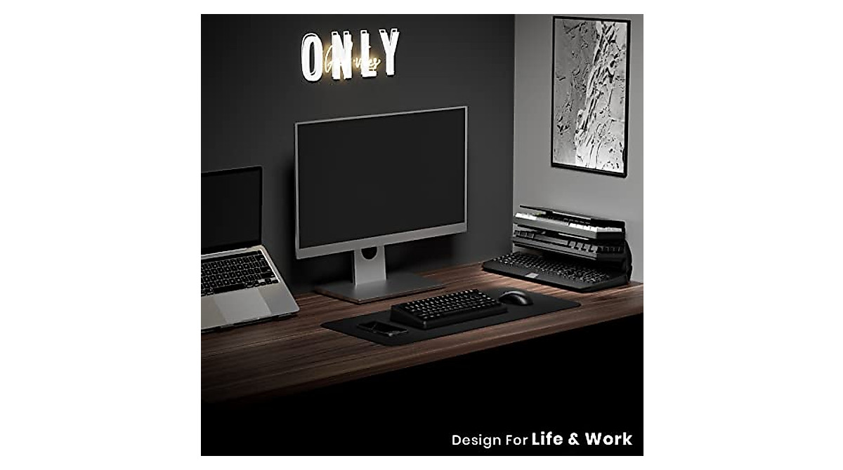 Acrylic Keyboard and Mouse Storage Rack – 3-Tier Organizer by Yikola