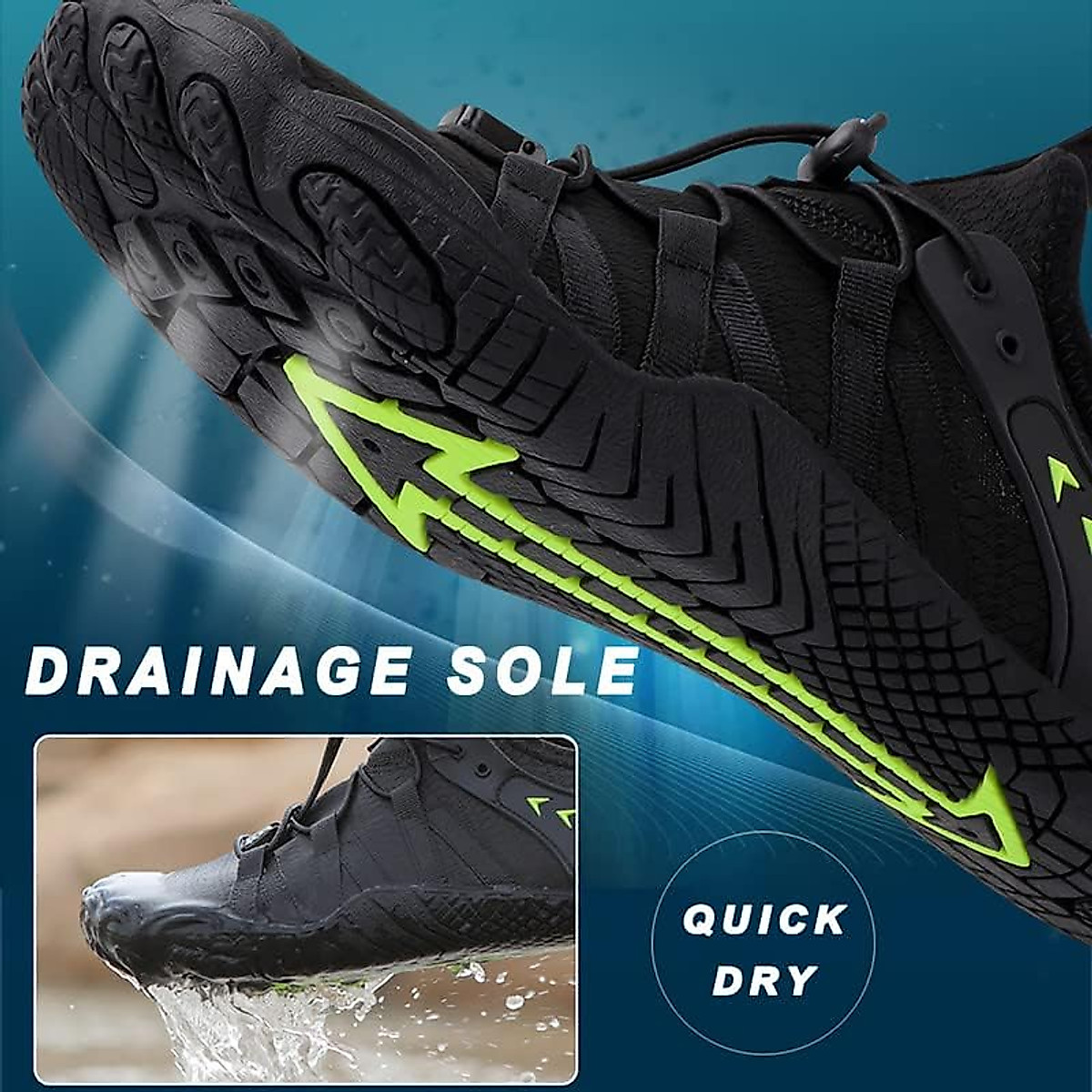Water Shoes Men Women Barefoot Shoes Outdoor for Beach Aqua Swim Pool River Water Quick Dry Boating Fishing Diving Surfing with Yoga Aerobics