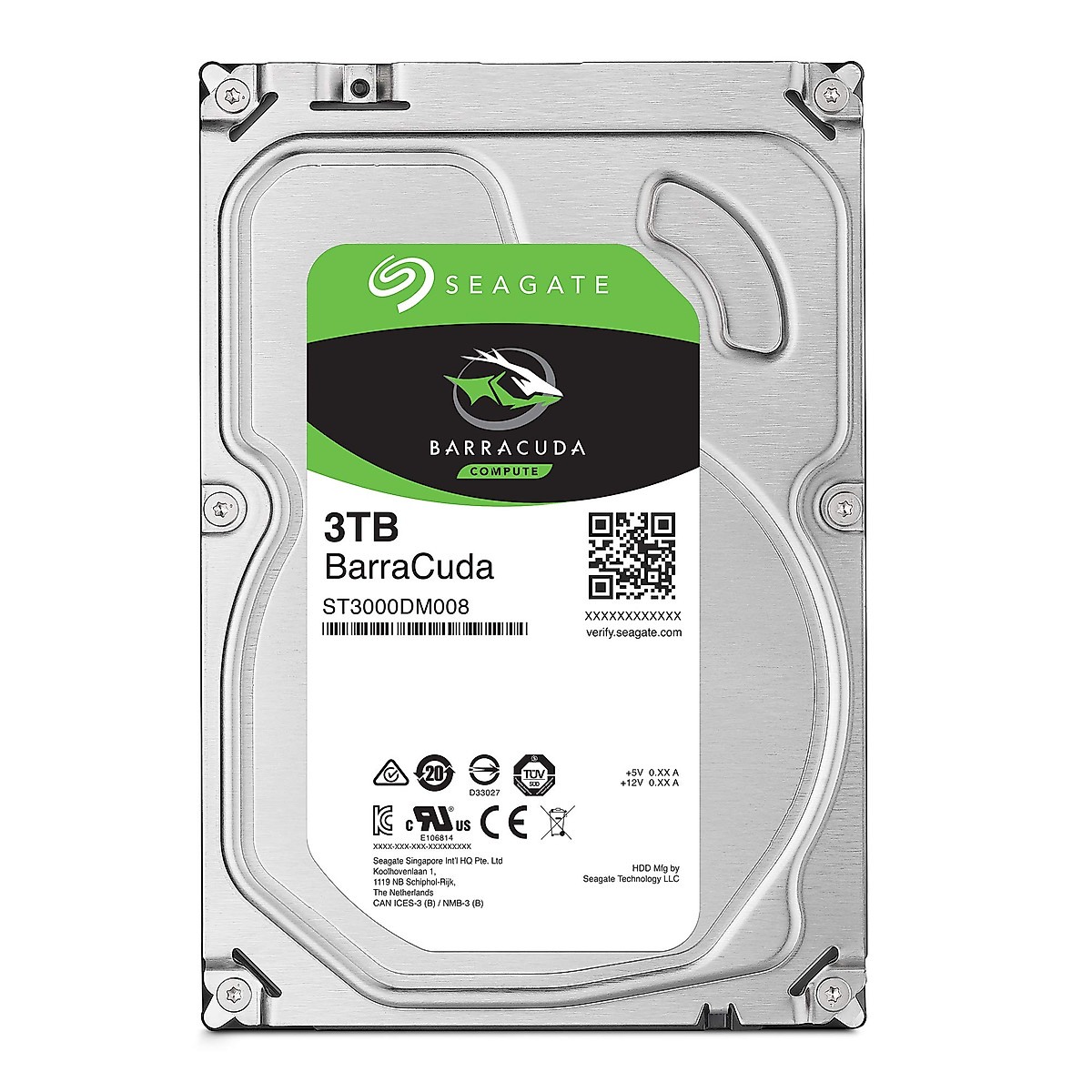 Seagate BarraCuda 3TB Internal Hard Drive HDD – 3.5 Inch SATA 6 Gb/s 7200 RPM 64MB Cache for Computer Desktop PC (ST3000DM008)