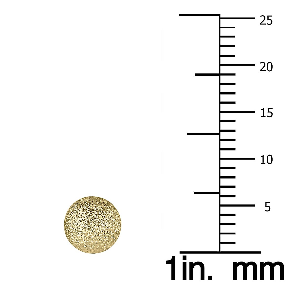 14K Yellow Gold 6mm Laser Cut Ball Stud Earrings