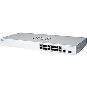 Cisco Business CBS220-16P-2G Smart Switch | 16 Port GE | PoE | 2x1G SFP | 3-Year Limited Hardware Warranty (CBS220-16P-2G-NA)