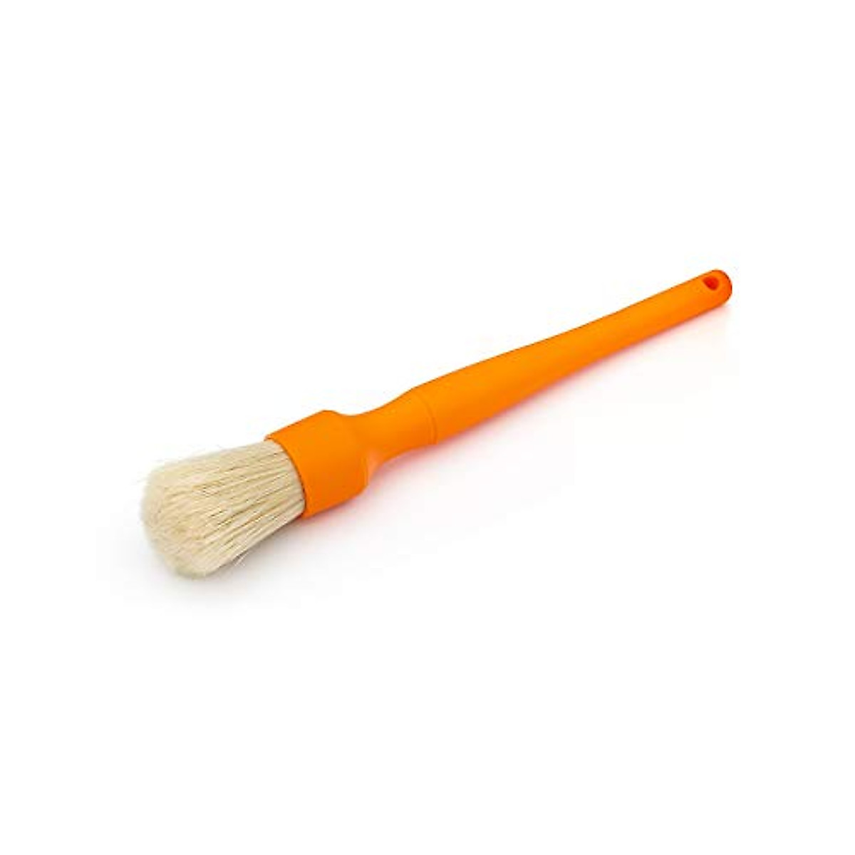 Detail Factory - Natural Boar's Hair Detailing Brush Combo Kit - Heavy Cleaning Action for Small Spaces, Engine Bays, Exterior Detailing, One Long Handle + One Short Handle, Orange (2-Pack)