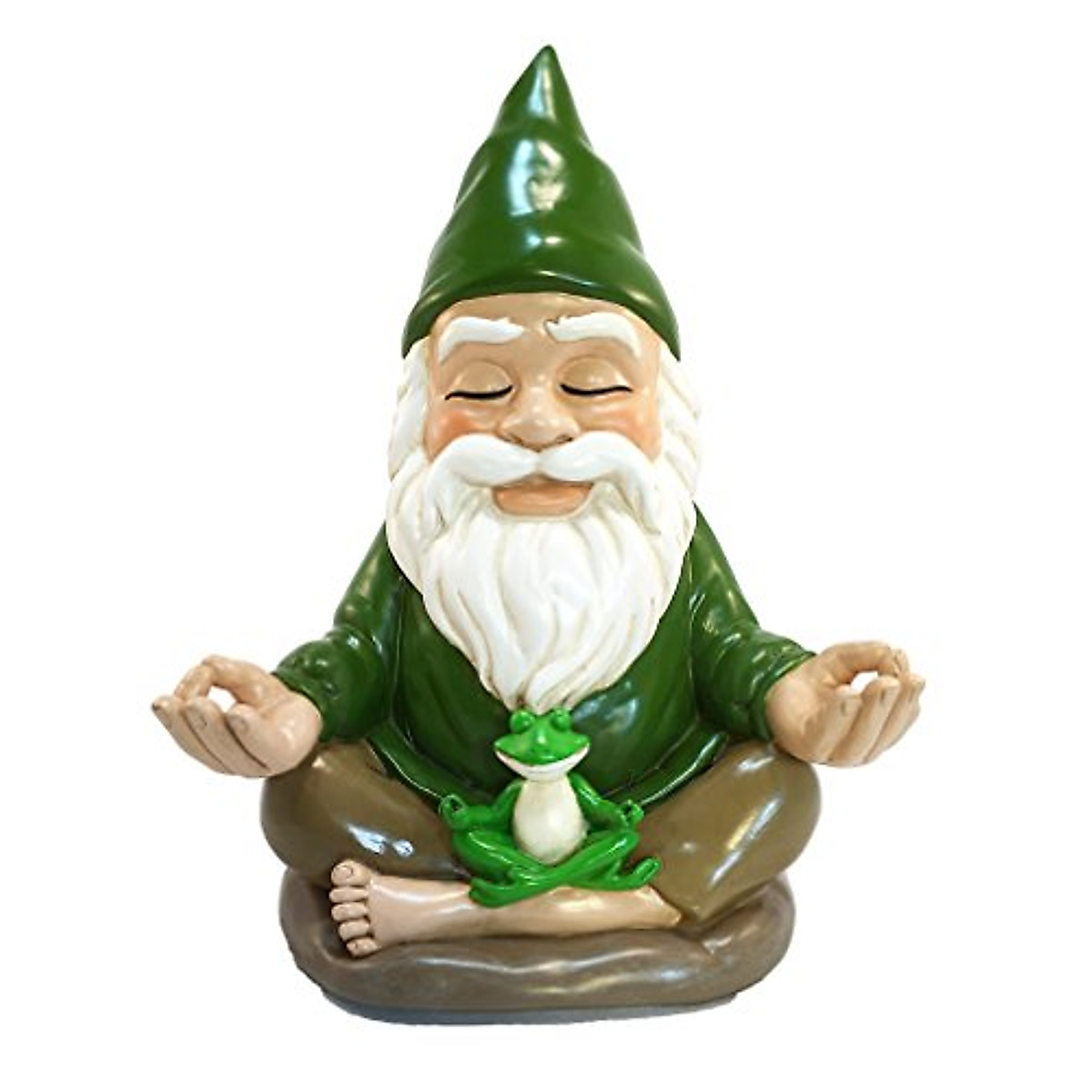 Zen Gnome – Tranquility and Peacefulness for Your Fairy Garden and Garden Gnomes by GlitZGlam. 9 Inches Tall Miniature Figurine