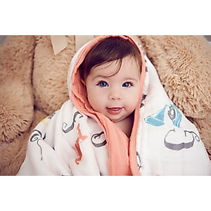 Clover & Sage Organic Muslin Baby Toddler Blanket - 100% Hypoallergenic Cotton Bed Blankets - Alphabet