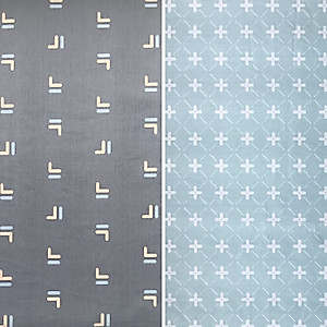 Misscrafts 6pcs Cotton Craft Fabric Bundle Squares Fat Quarters Quilting Fabric 18" x 22" for Sewing Crafting Patchwork DIY Scrapbooking (Blue)