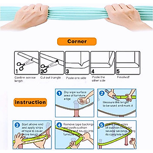 Baby Proofing Safe Edge & Corner Guards Cushion 13ft - Thickened Child Safety Furniture Bumper & Table Protectors. Pre-Taped Corners(U Brown)